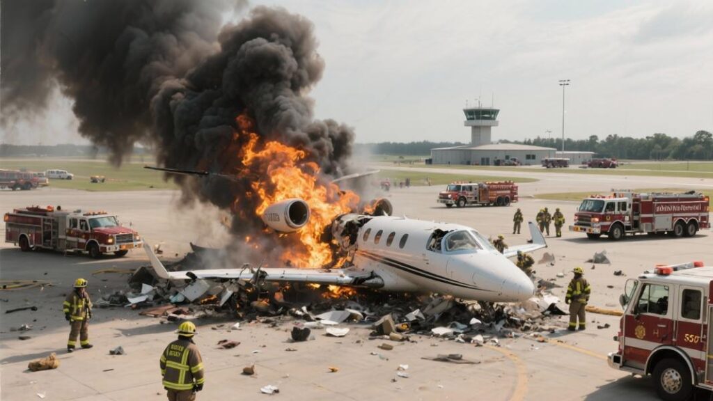 Cessna C550 Business Jet Crash at Statesville Airport Leaves Multiple ...