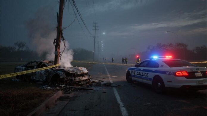 Fiery Fatal Crash in Southwest Dallas: Driver Killed on Clark Road ...